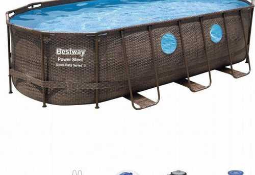 Бассейн Bestway Power Steel Ротанг 56716 (549x274x