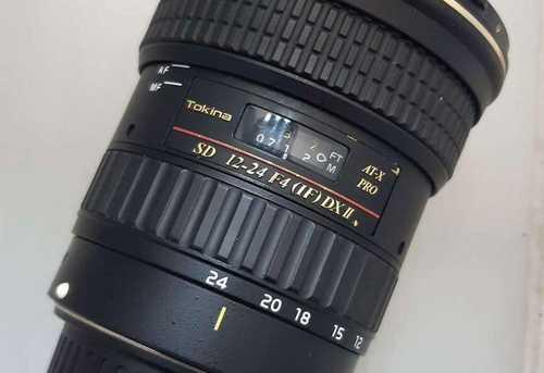 Объектив Tokina 12-24mm F4 DX II для Canon б/у