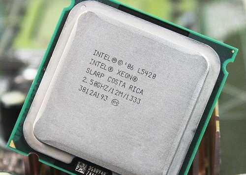 Процессор s775 intel 4 ядра xeon L5420 45w