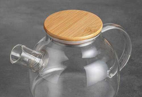 Стеклянный заварочный чайник для кафе опт