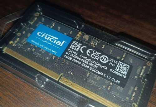Оперативная память Crucial ddr5 16gb 5600 sodimm