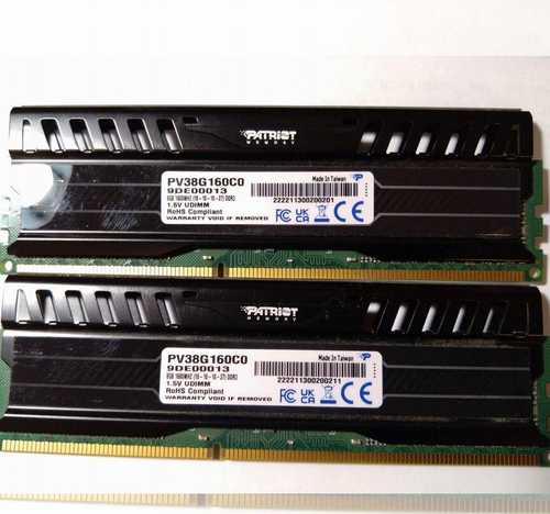 Оперативная память Patriot Viper PV38G160C0 DDR3