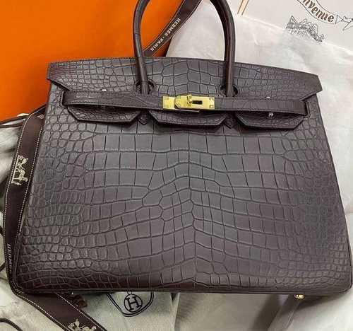 Сумка Hermes Birkin из кожи аллигатора 30см