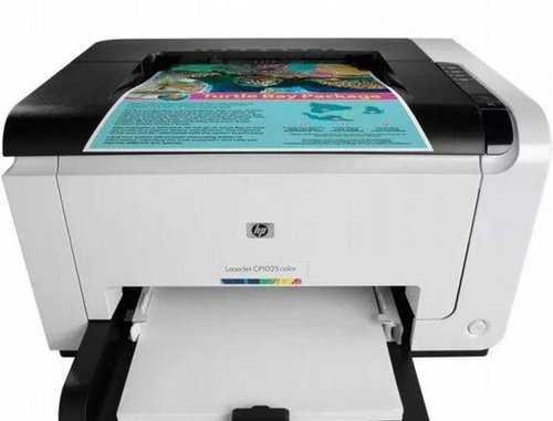 Лазерный цветной принтер HP cp1025nw с wifi
