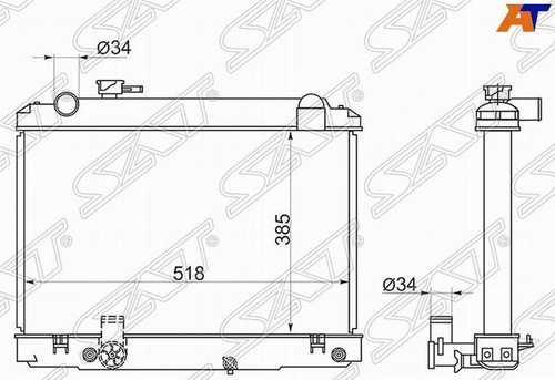 Радиатор охлаждения Тойота Дюна LY101 3L/5L 97