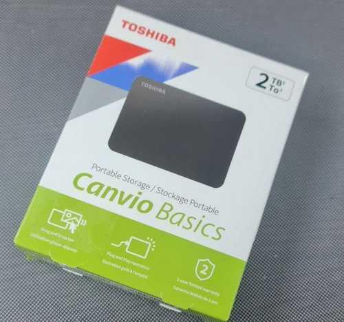 Новый внешний жд HDD toshiba 2tb