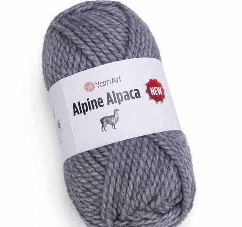 1447 серый Пряжа YarnArt 'Alpine Alpaca New' 150гр 120м (20% альпака, 20% шерсть, 60% акрил) (1447 с