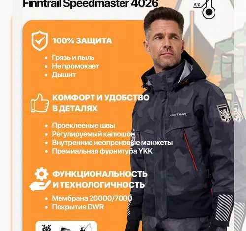 Куртка Finntrail Speedmaster 4026 CamoShadowBlack