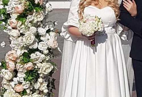 Свадебное платье на большую грудь 48-50