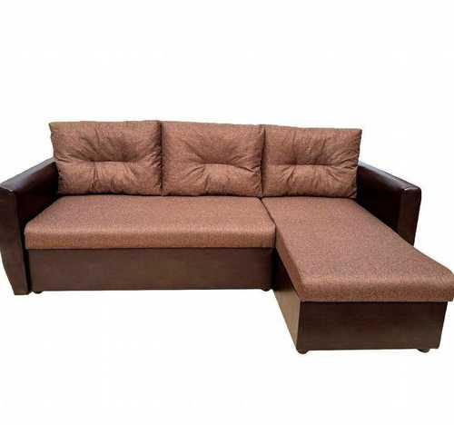 Угловой диван-кровать "Амстердам" коричневый