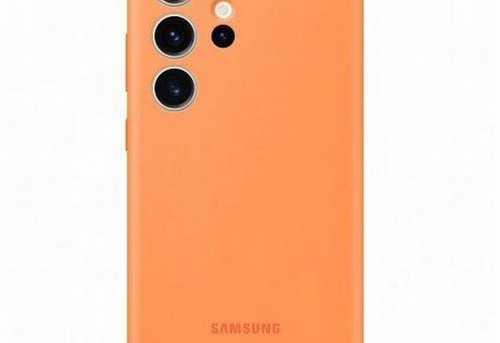 Оригинал SiliconeCover Samsung S23 Ultrа Оранжевый