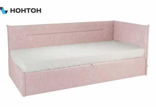 Кровать Альба 0.9 м розовая