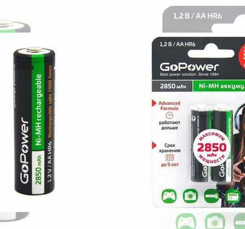 Аккумулятор gopower ni mh aa