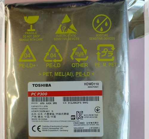 Жесткий диск 1 тб Toshiba 3.5 новый