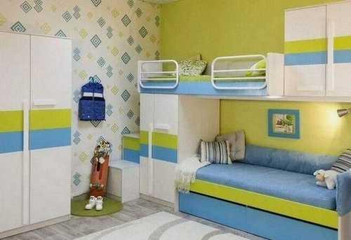 Детская корпусная мебель кровать, шкаф