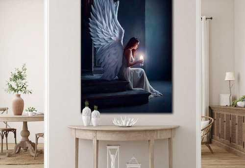 Картина маслом девушка ангел