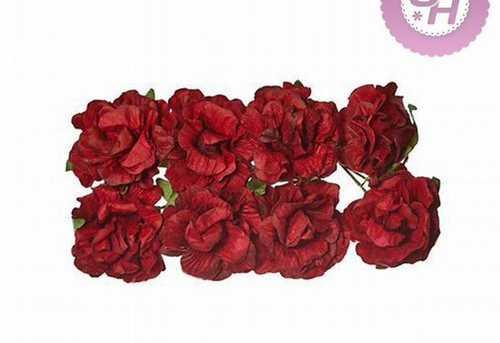 Розы из бумаги кудрявые 2 см, 8 шт