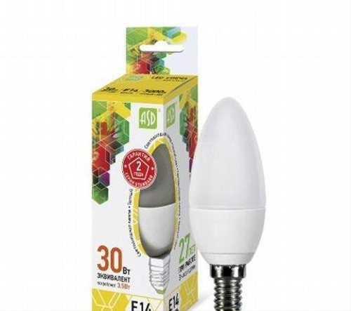 Лампа сд LED-свеча-standard 3.5W 230V Е14 320Lm ут