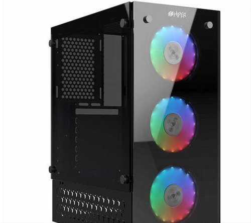 Корпус для пк без бп/ case hiper HG-C104RGB