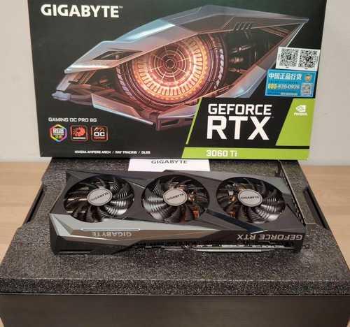 Видеокарта Gigabyte RTX3060Ti 8GB GamingOC Pro LHR