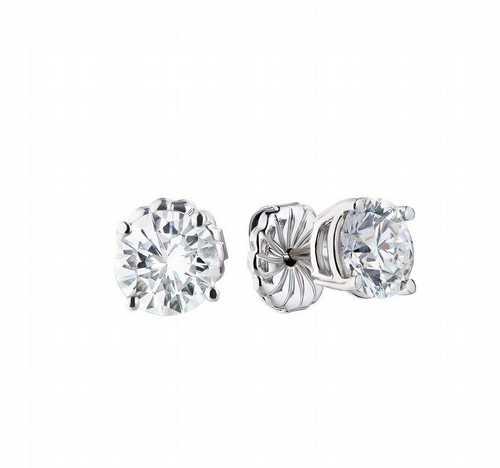 Пусеты GIA 1,01 CT G/VS2 - 1,00 CT G/VS2 round diamonds