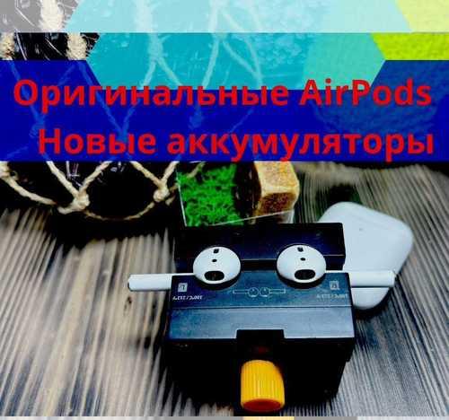 Airpods 1,2 наушники с новыми аккумами