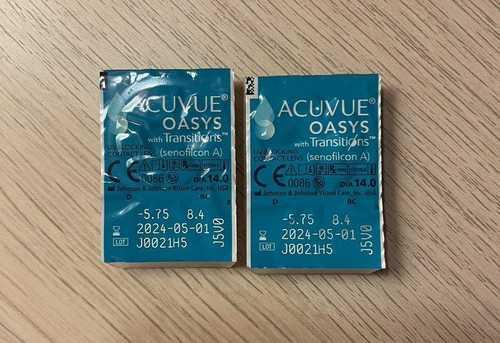 Линзы acuvue oasys with transitons -5,75