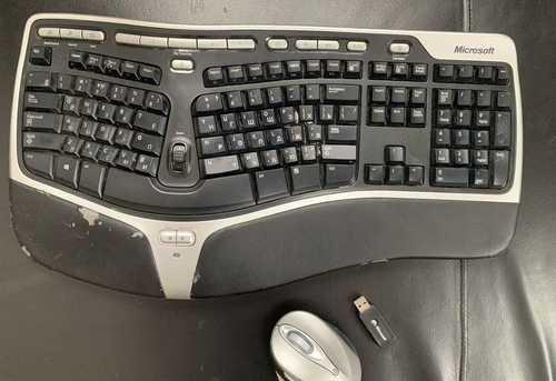 Клавиатура, мышка, приемник Microsoft