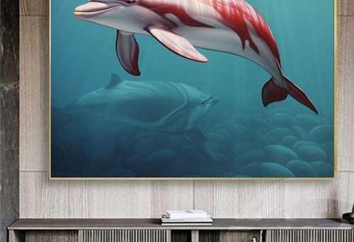 Картина маслом дельфин в море Картины с душой