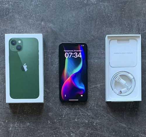 iPhone 13 128gb Green 1 месяц (sim+esim)