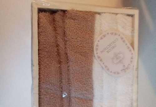 Набор махровых полотенец в корзине