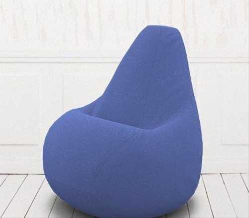 Кресло-груша Батлер 12 синий иск. кожа