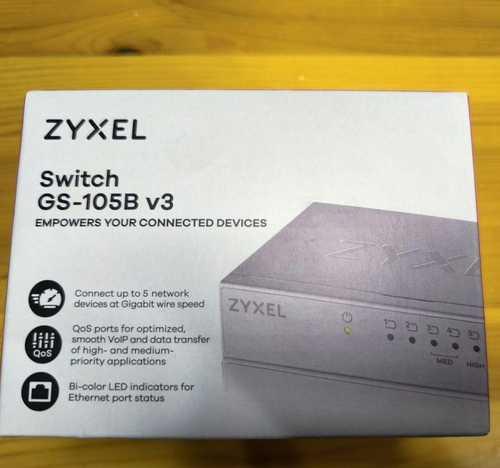 5 портовый гигабитный коммутатор Zyxel GS-105b v3