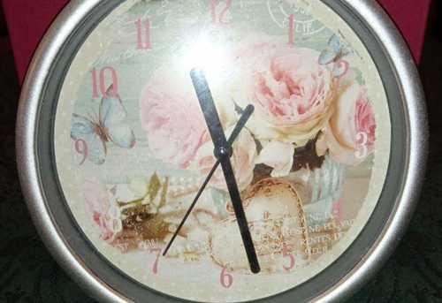 Часы настенные с розами