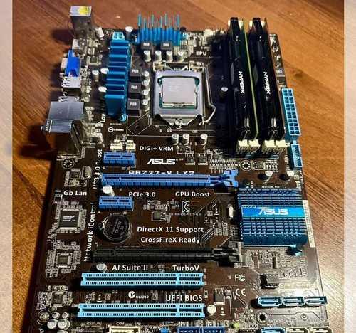 Материнская плата LGA 1155 + i7-3770K + DDR3 24