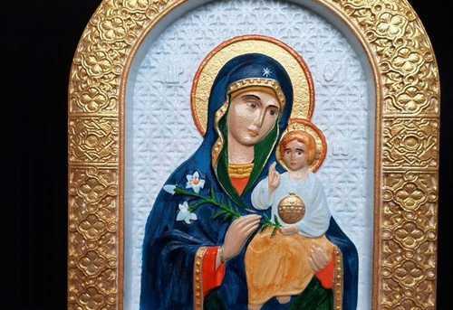 Панно Барельеф Картина Икона Богородица