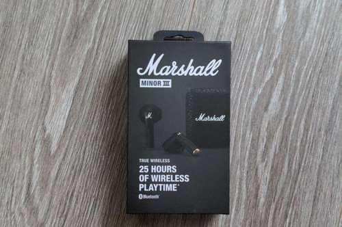 Наушники TWS Marshall Minor III черный - новые