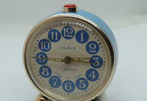 Слава Советский механический будильник часы СССР