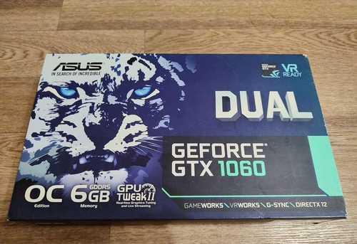 Видеокарта Asus GeForce GTX 1060 6gb dual OC