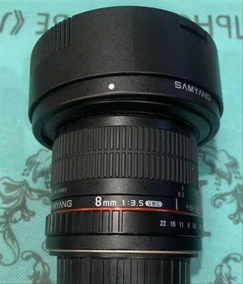 Объектив Samyang 8mm 3.5 fish-eye на Canon
