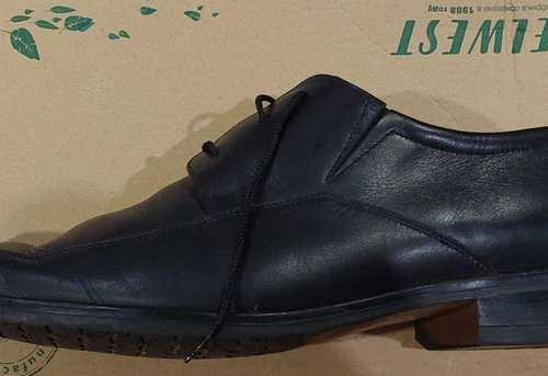 Туфли мужские кожаные чёрные удобные торг