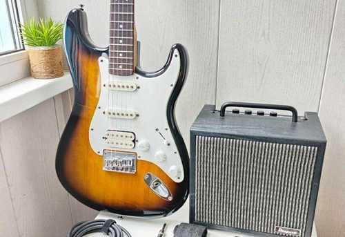 Электрогитара Fender Squier HSS +Комб Ibanez +к-кт