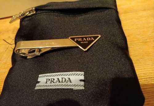 Prada зажим/заколка для галстука с логотипом