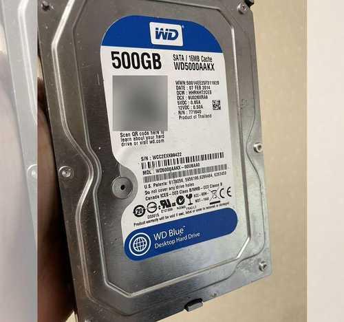 Жесткий диск WD Blue 500Gb