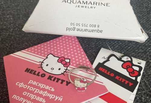 Серебряное кольцо hello kitty