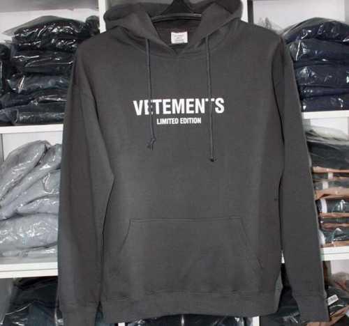 Vetements худи серого цвета (Арт.86577)