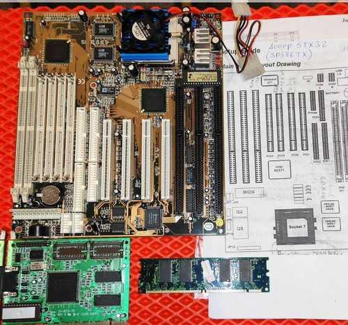 Сборка Socket7 430TX, 166MMX, 32Mb sdram, S3Trio64