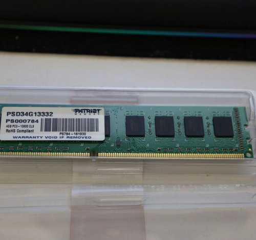 Оперативная память Patriot PSD34G13332 DDR3 4гб