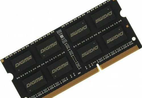 Digma sodimm 8Gb DDR3 PC12800 (1600MHz) dgmas31600