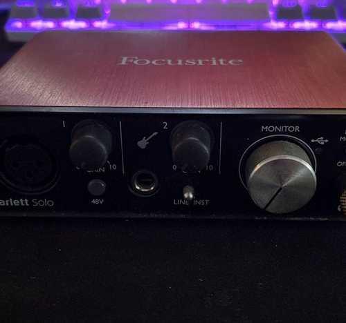 Звуковая карта focusrite scarlett solo 2nd gen